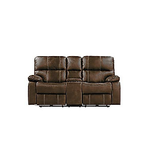 Madrona Burke Zoey Chocolate Brown Power Loveseat with Dual Recliners, Hidden Storage, and USB Charging Station