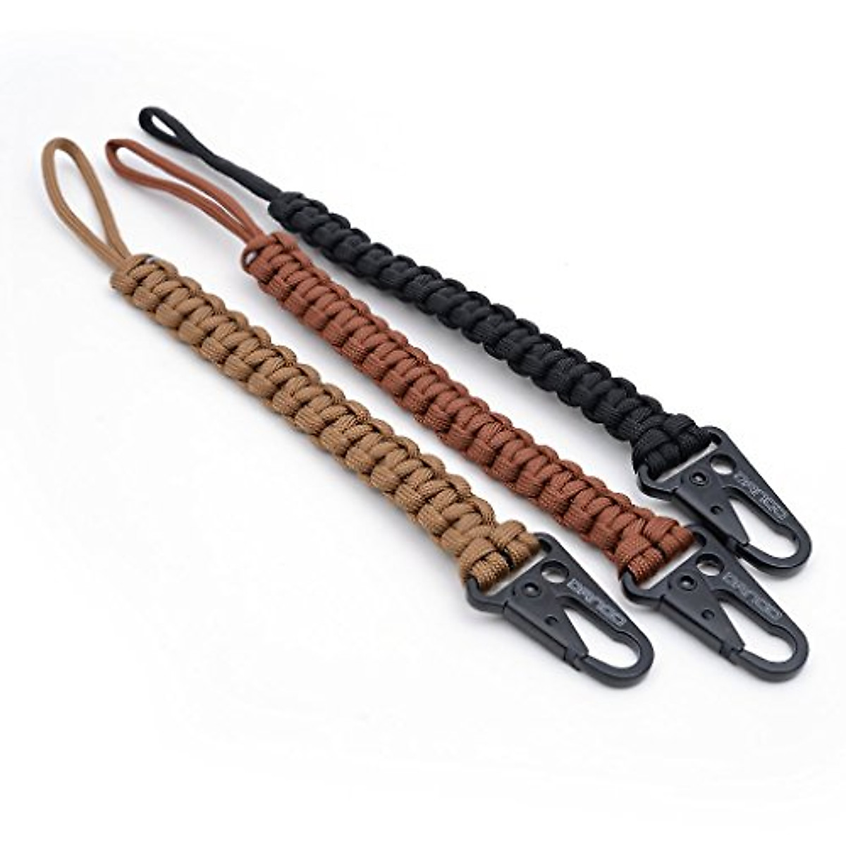 Dango EDC Tether - Cobra Weave 550 Paracord - 6 Inch Woven, 10 Feet Unraveled (Brown)