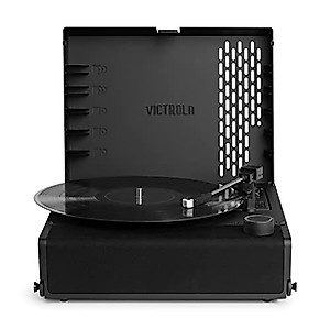 Victrola Revolution GO 3-Speed Bluetooth Portable Record Player with Built-in Speakers | Black VSC-750SB-BLK