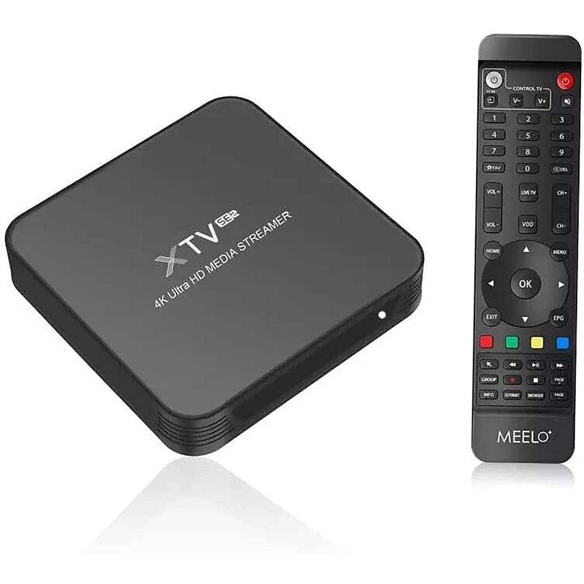 2023 DESI TV MEELO+ XTV SE2 Android 11 Set Top Box with M3U, Stalker, MyTVOnline, 2GB/16GB, Dual Band WiFi, Full 4K Ultra HD - Faster Than MAG 524w3 & Formuler Boxes, Supports 6000+ IPTV Channels