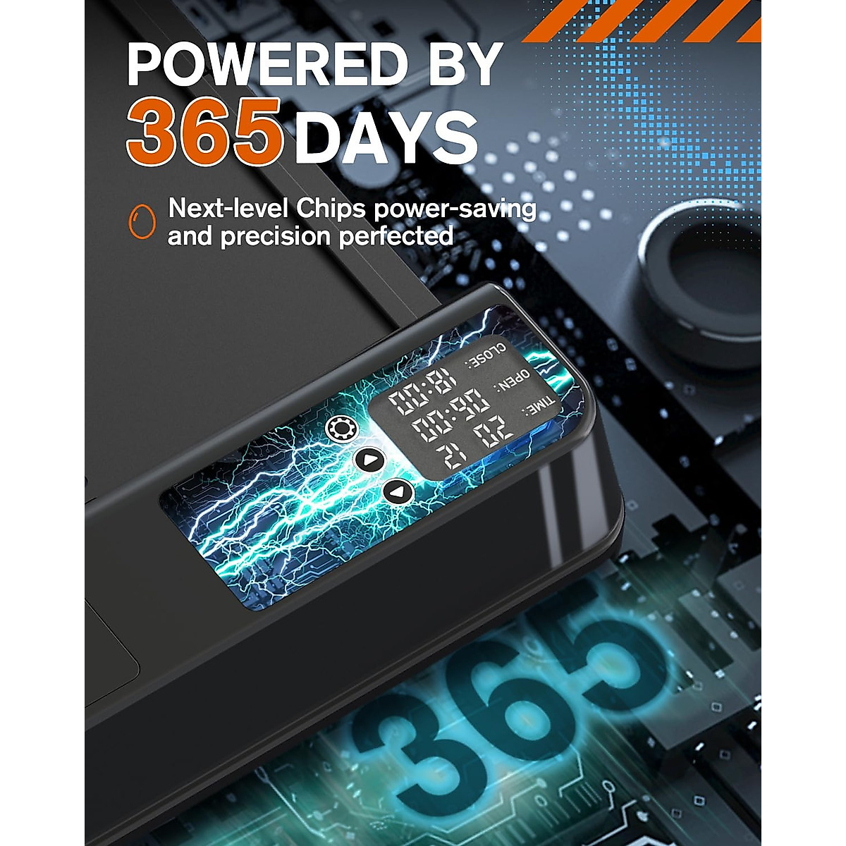 Hopet Automatic Chicken Coop Door with Timer Large LCD Display 2023 Upgraded Electric Battery Powered Aluminum Chicken Coop Door Accessories Poultry Door Opener Training Flock