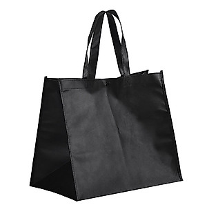 Tosnail 12 Pack Reusable Grocery Shopping Bags, Large Foldable Tote Bags Bulk, Fabric Bags with Long Handle for Shopping Groceries Clothes - Black, Blue, Green