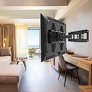 ELIVED TV Wall Mount for Most 37-82 Inch Flat Screen TVs, Swivel and Tilt Full Motion TV Mount Bracket with Articulating Dual Arms, Max VESA 600x400mm, 100 lbs. Loading, Fits 16" Wood Studs, YD3003