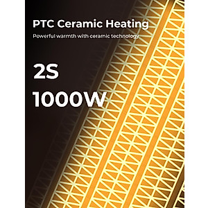 1000W PTC Ceramic Small Space Heaters with Overheating & Tip-Over Protection, Portable Electric Mini Heater Fast Quiet Heating for Office Bedroom Desk
