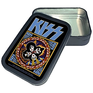 Stash Tins - KISS Rock N Roll Over Storage Container 4.37" L x 3.5" W x 1" H