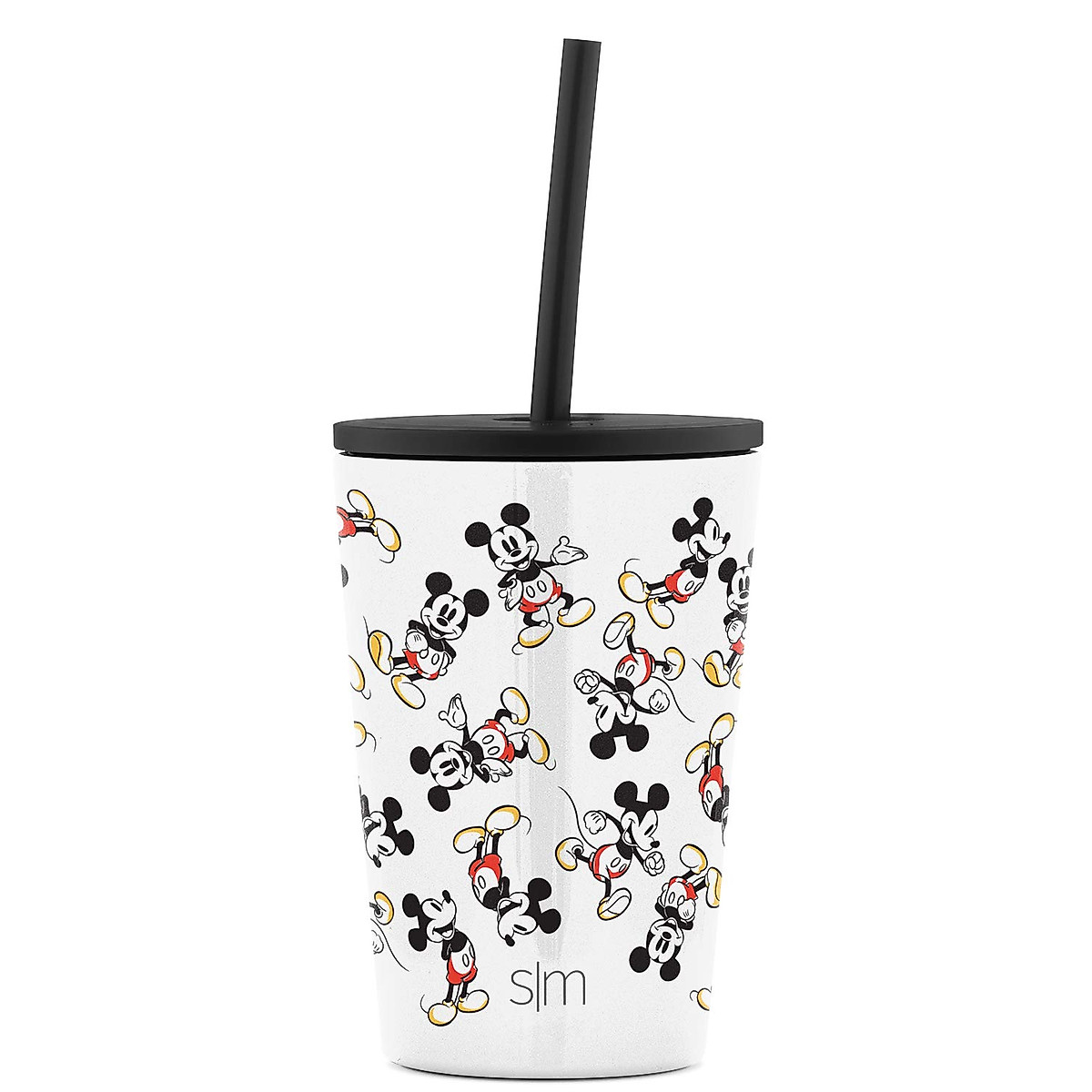 Simple Modern Disney Mickey Mouse Toddler Cup with Lid and Straw | Reusable Insulated Stainless Steel Kids Tumbler | Classic Collection | 12oz, Mickey Mouse Retro