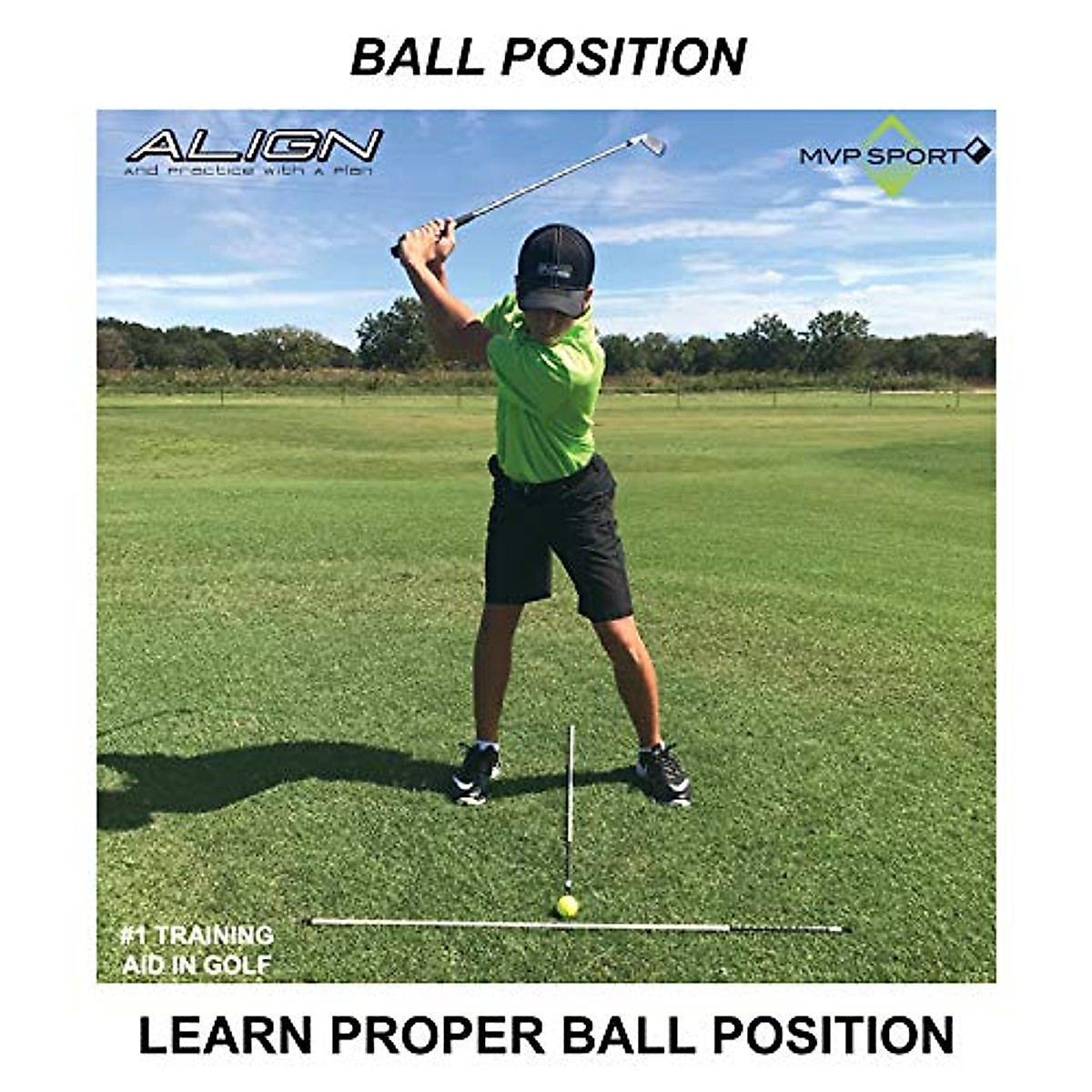 MVP Sport Golf Alignment Rods (MorodZ) Training Aid 2-Pack (Red)