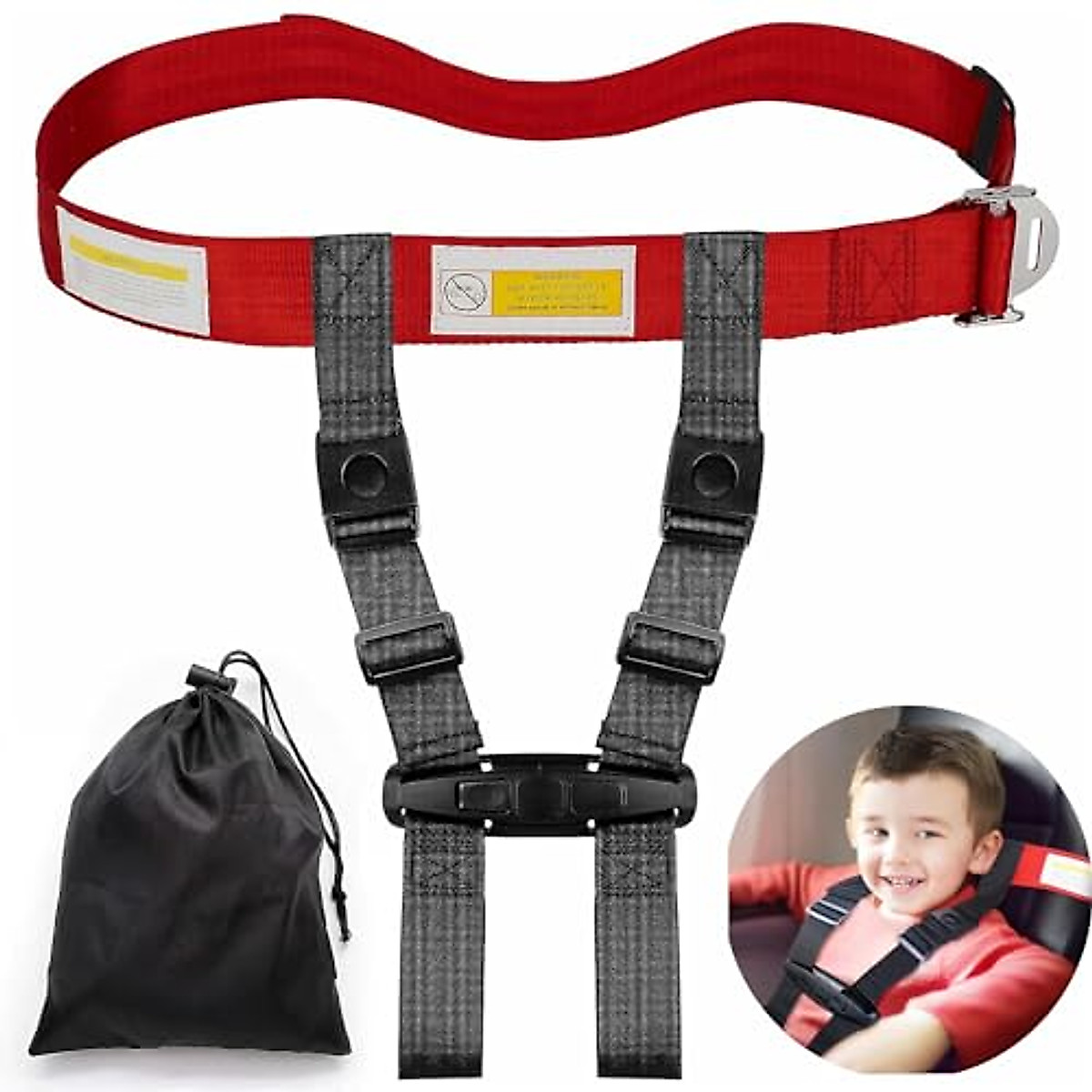 ROSROSE Child Airplane Safety Travel Harness, Airplane Travel Accessories for Kid Toddler, Child Aviation Flight Seat Device, Safety Restraint System Keep Your Child Safe (Not Suitable for Vehicles)
