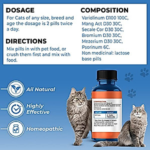 BestLife4Pets Demodectic Mange and Scabies Relief for Cats - Ear Mites & Itch Relief Supplements for Cat Itching Relief - Restores Healthy Feline Coat and Skin - Easy to Use Natural Pills