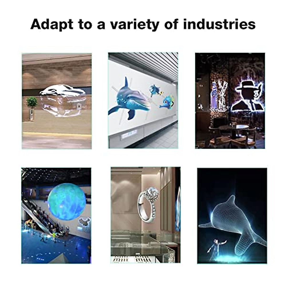 ASHATA 3D Hologram Fan,Holographic Projection WiFi Projector with 224 LED Light Beads 42cm 3D Advertising Player,for Business Store Shop Party Bar Advertising Signs(US)