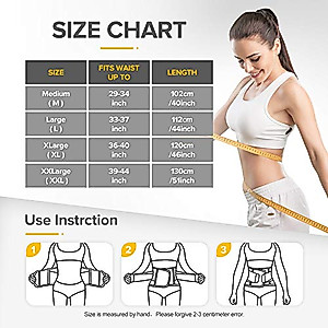 Portzon Waist Trainer for Women Men Weight Loss Everyday wear, Sport Girdle Belt, Waist Sweat Belt Slimmer Body Shaper