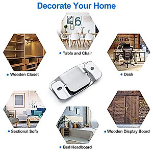 SONGTIY 4PCS Sectional Couch Connectors Furniture Connector, Premium Metal Sofa Interlocking Sofa Connector Bracket with Screws, Suitable for Loveseat