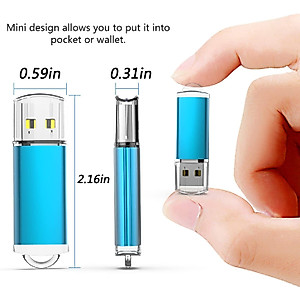 K&ZZ 5 Pack 64GB Flash Drive 64 GB USB Flash Drives USB 2.0 Thumb Drive Gig Zip Drive Stick 64G Flash Memory Stick Jump Drives for PC Laptop, Multicolored