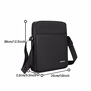 OSOCE Messenger Bag, Crossbody Bag Shoulder Bag for Men Water Resistant Man Bag Man Purse for Business Office, L