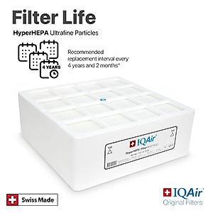 IQAir HyperHEPA Filter - Genuine Replacement Air Filter HealthPro Series - Filters Ultrafine Particles - Dust, Pollen, Smoke, Pets, & More - Swiss Made Filters for Air Purifiers