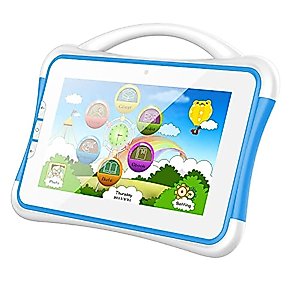 Garsentx Kids Tablet 7 inch Toddler Tablet for Kids with WiFi Dual Camera 1GB Plus 32GB 3G Network,Safety Eye Protection Screen,Touch Screen,3000 mAh Toddlers Tablet with Drop Proof Case(US PLG)