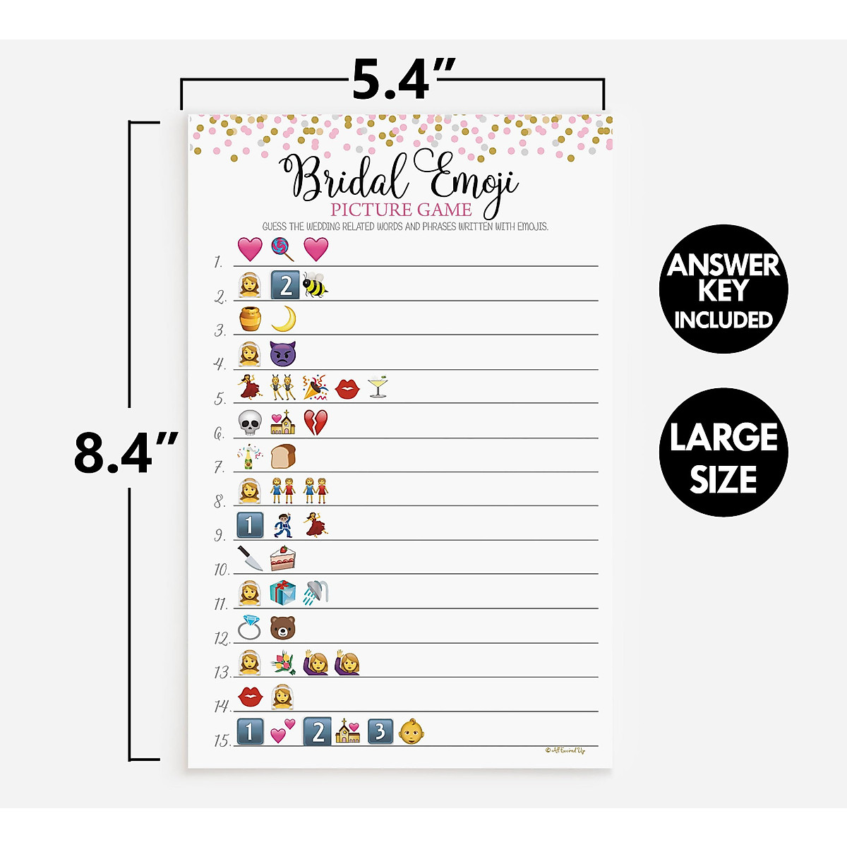 All-Ewired-Up Bridal Shower Emoji Picture Game (50-sheets)