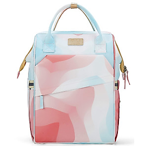 BIGBIGRIVER Diaper Bag Backpack Mom Multifunction Baby Bag Newborn Registry Baby Shower Gifts Essentials Items Diaper Bags Safety Fashion Love Pink