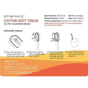 Petgravity Pet Cotton Tissue for Pet Cleaning Brush Cats Dogs Wipes for Pet Paw Eye Stains Ear Coat Extra Strong Soft Portable