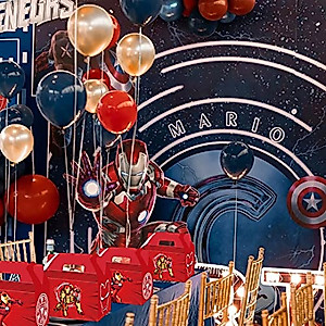 RenbangUS 16 Pcs Iron Hero Birthday Party Favors Boxes for Kids, Iron Hero Gift Boxes Goodie Candy Boxes for Classroom Rewards Carnival Prizes Decor Gifts for Boys Girls