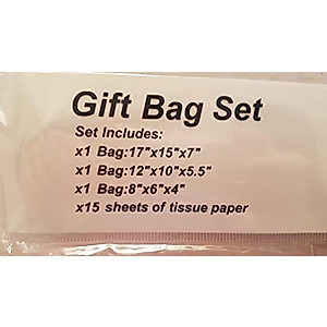 Blanket Dude Eastern Star OES Gift Wrapping COMBO SET 3 Bags and Tissue Paper 17", 12" 8" Bag
