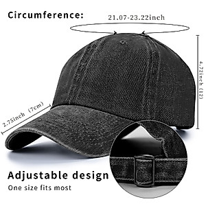3 Pack Unisex Vintage Washed Distressed Baseball-Cap,Retro Adjustable Dad Hats,Baseball Hat for Men Women