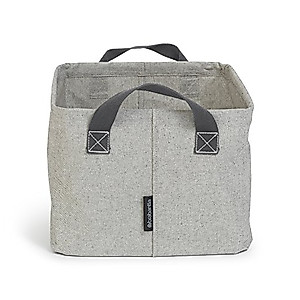 Brabantia - Foldable Laundry Basket - Compact Storage Box - Water Resistant Coating - Multi-Functional - Laundry Hamper - Bathroom - Collapsible - Grey - 9 Gal