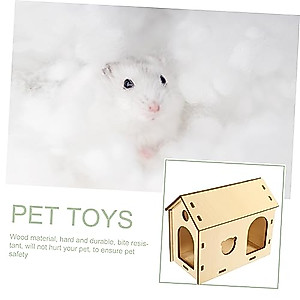 balacoo House Mini Toys Wooden Toys cage Toy Accessories Rat nest Chinchilla cage Toy Rat Hideout Toys Chinchilla Hideout Home Rat Hideout Hamster The Swing Wooden cage Decorate
