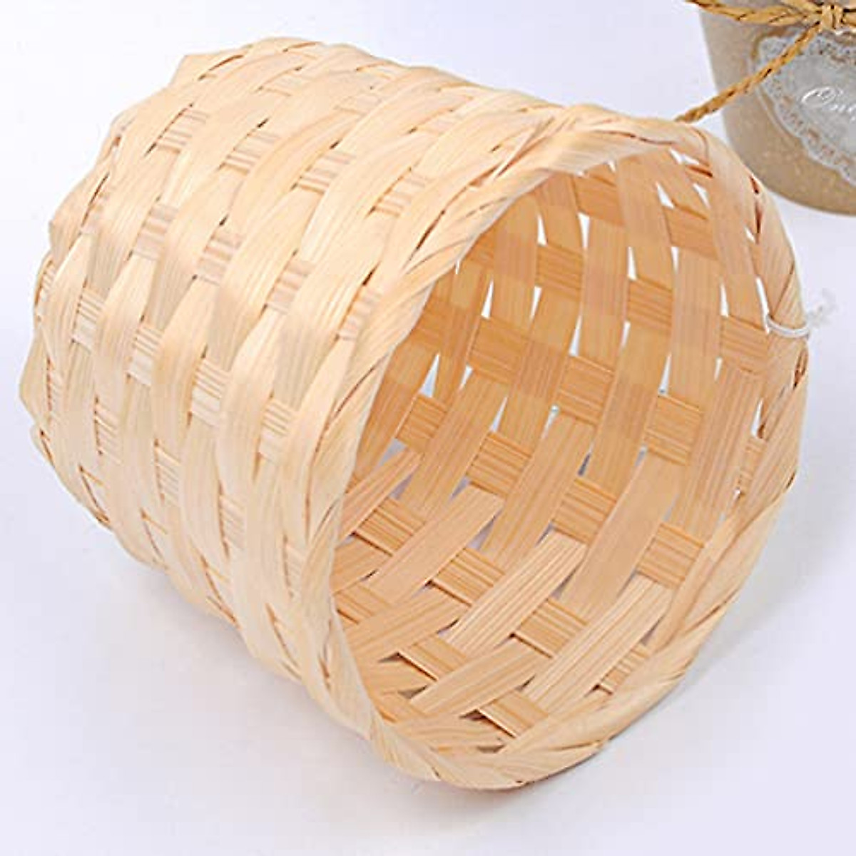 STOBOK Wedding Favors 6Pcs Mini Woven Basket, Small Wicker Baskets Miniature Flower Basket Rattan Storage Baskets Container for Party Favors Crafts Decor Small Woven Basket