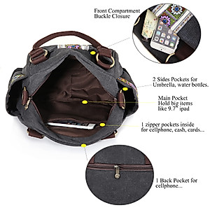 Women Canvas Top-Handle Handbag, Vintage Heavy-duty Crossbody Bag Tote Handbag