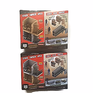 McFarlane Toys Construction Bundle - The Walking Dead TV (1) Upper and (1) Lower Prison Cell Sets