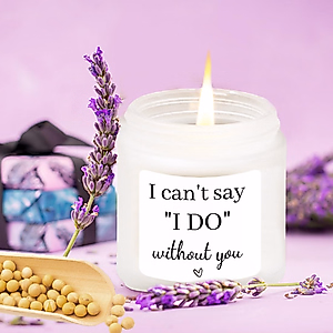 LAMIVEENLA Bridesmaid Gifts Scented Candle Lavender - Funny Matron of Honor Gifts Gifts for Bridesmaids Matron of Honor Proposal Gifts Maid of Honor Proposal Gifts Soy Candle 4oz