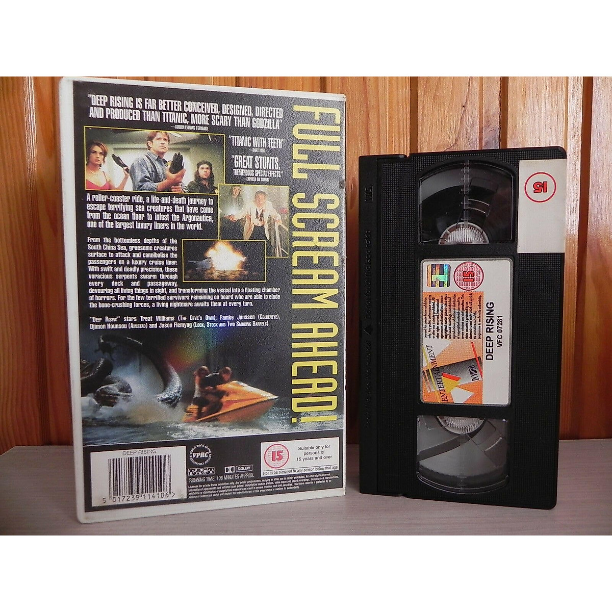 Deep Rising - Oceanic Sci-Fi - Titanic With Teeth - Treat Williams - Pal VHS