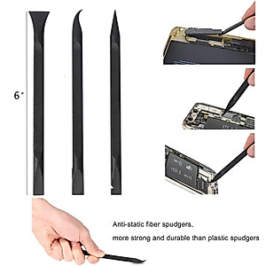 Carbon Fiber Plastic Scraper Multi-Purpose Scraper Non-Scratch Cleaning Tool Easy to Clean Small and Narrow Spaces and Gaps, Perfect to Remove Stickers, Labels, Oil Stains, Food, Dirt, Etc 3-Pcs