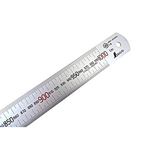 Shinwa 1000 mm Rigid"Zero Glare" Metric Machinist Rule/Rule Scale .5mm & mm