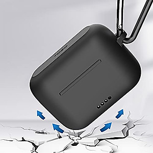 TOZO NC2 Hybrid Active Noise Cancelling Wireless Earbuds Black & TOZO NC2 Protective Silicone Case Black