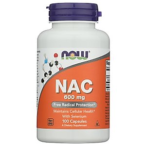 Now Foods Nacacetyl Cysteine 600mg Capsules, 100 CT