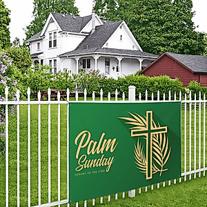 Palm Sunday 2023 Backdrop Banner Decorations Hanging Backdrop Decoration for Festival Party Hanging Decoration 47 × 71inch