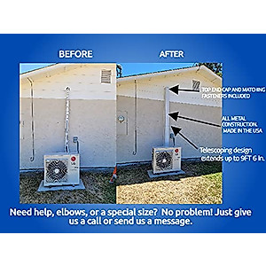 EAGLE 1 Metal Line Set Cover Kit for Mini Split and Central Air Conditioner & Heat Pump (Multiple Sizes and Colors) (6x4, White)