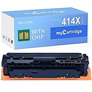 MYCARTRIDGE 414X (with CHIP) Remanufactured Toner Cartridge Replacement for HP 414X 414A W2020X W2020A for Color Laserjet Pro M454dw M479fdw M454dn M479fdn M479dw (1 Black)