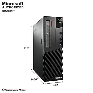 lenovo ThinkCentre M93p Business Class Desktop, Quad Core i7 4770 3.4Ghz, 16GB DDR3 RAM, 512GB SSD Hard Drive, DVD-RW, Windows 10 Pro (Renewed)