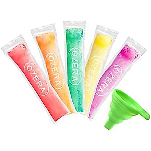 150 Pack Popsicle Bags, Ice Pop Bags for Kids Adults, BPA Free Freezer Tubes with Zip Seals, Disposable Ice Popsicle Molds Bags with Funnel for DIY Healthy Snacks, Yogurt, Juice and Fruit Smoothies