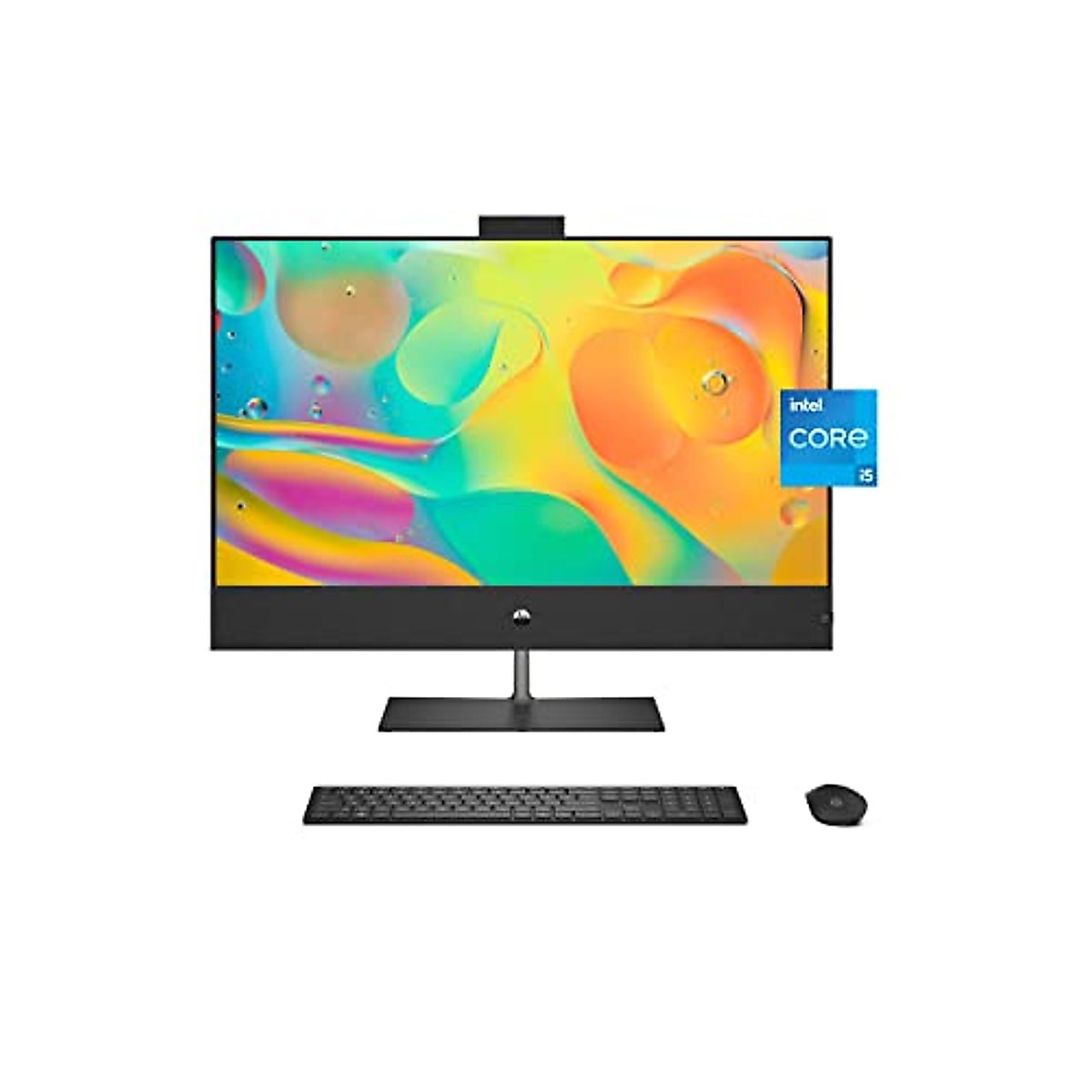 HP Pavilion 31.5 inch All-in-One Desktop PC, Intel Core i5-12400T Processor, Intel UHD Graphics, 16 GB RAM Memory, Windows 11 Home Operating System (32-b0010, Sparkling Black)