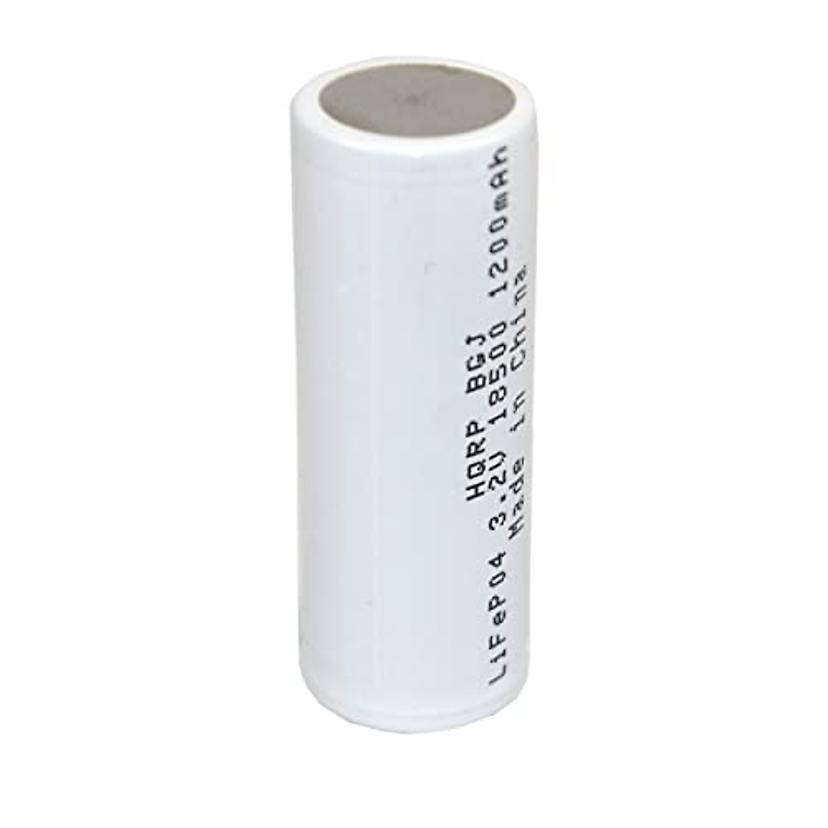 HQRP Battery 4-Pack 1200mAh IFR-18500 18500 3.2v LiFePO4 Compatible with Solar Garden Landscape Patio Light Spotlight Rechargeable with Button Top 54mm