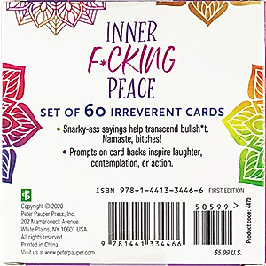 Inner Fucking Peace Motivational Card Deck (60 Pack)