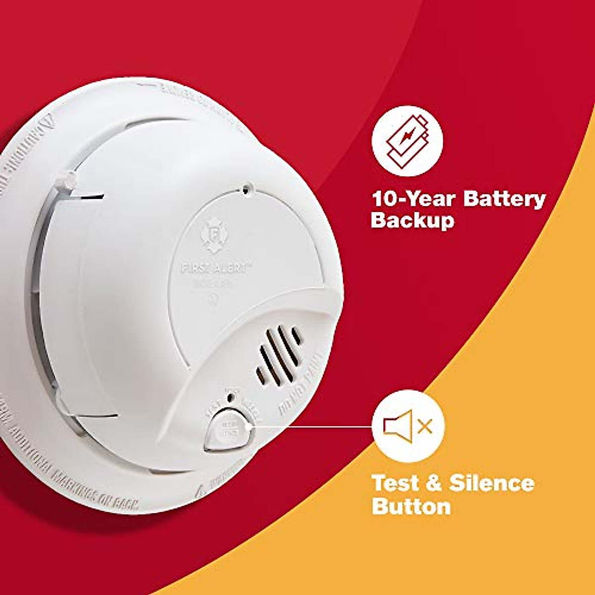 FIRST ALERT BRK 9120LBL Hardwired Smoke Detector with Adapter Plugs for Easy Replacement , White