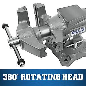 Wilton 6-1/2" Multi-Purpose Bench Vise, 360° Rotating Head & Base, 6" Max Opening (650P)