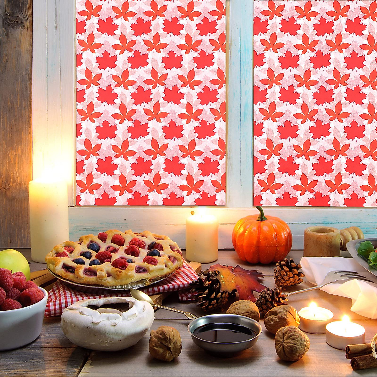 Zonon 100 Sheets Thanksgiving Fall Tissue Paper for Gift Orange Autumn Wrapping Paper Bulk Pumpkin Maple Leaves DIY Craft Art Harvest Birthday Wedding Present Box Decoration