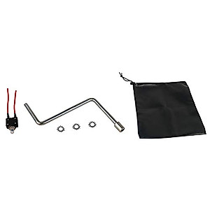 Quick Products JQ-3500B Power A-Frame Electric Tongue Jack with LED Work Light and Permanent Ground Wiring for Camper Trailer, RV - 3,650 lbs. Capacity (Higher then Standard 3,500 lbs. Jack!), Black