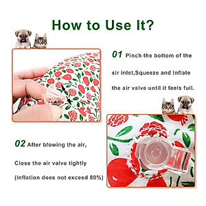 Purrrfect Life Protective Inflatable Collar for Dogs and Cats - Soft Pet Recovery Collar Does Not Block Vision, Prevents Pets from Touching Stitches, Wounds and Rashes (Floral - 1, Neck 6" - 8")